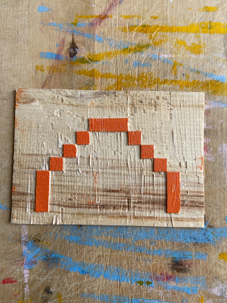 Woodcut Eco-friendly NFT 10 Rainbow Rainbow Card Postcard - Etsy