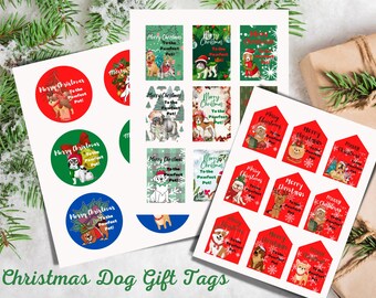 Digital Download Gift Tags, Cat Gift Tags, Christmas Cat Gift Tags ...