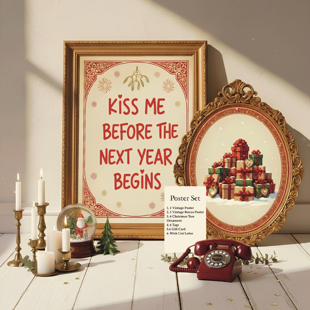 Christmas Printable Bundle, Holiday Decor Set (digital Download) - Etsy