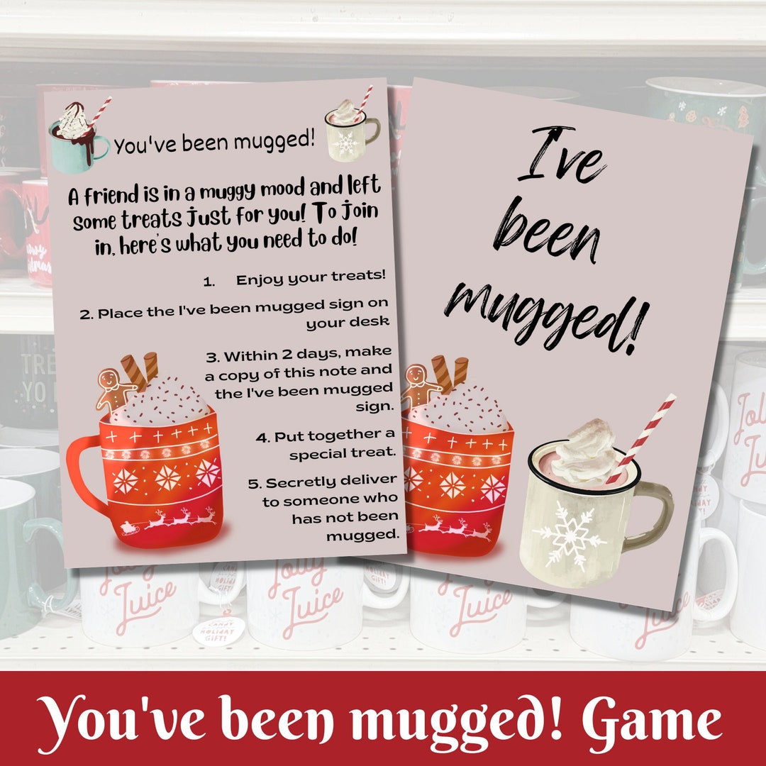 You've Been Mugged Holiday Giving Office Game - Etsy