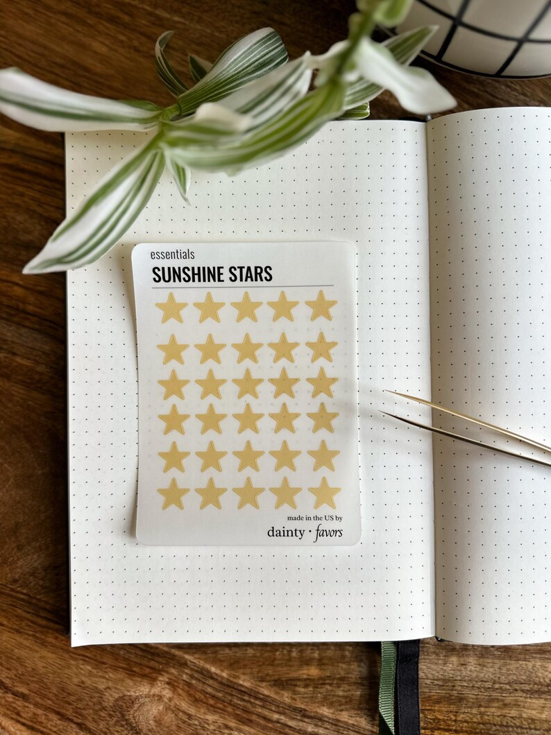 Clear Mini Star Stickers | Color-coding System | Gold Ruby Azure ...