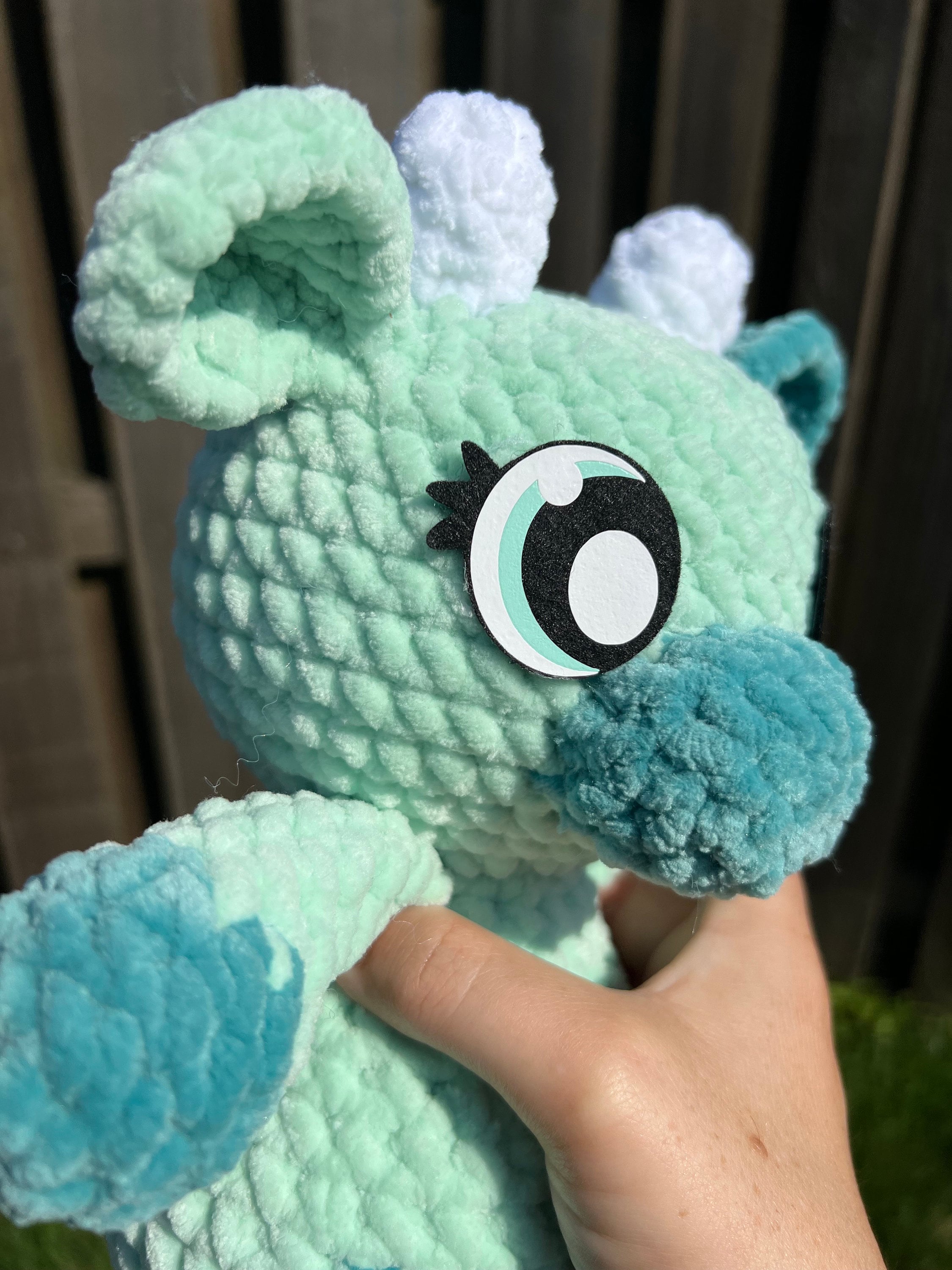 Crochet Cow Plushie, Baby Shower, Pastel Mint Cow, Stuffed Animal ...