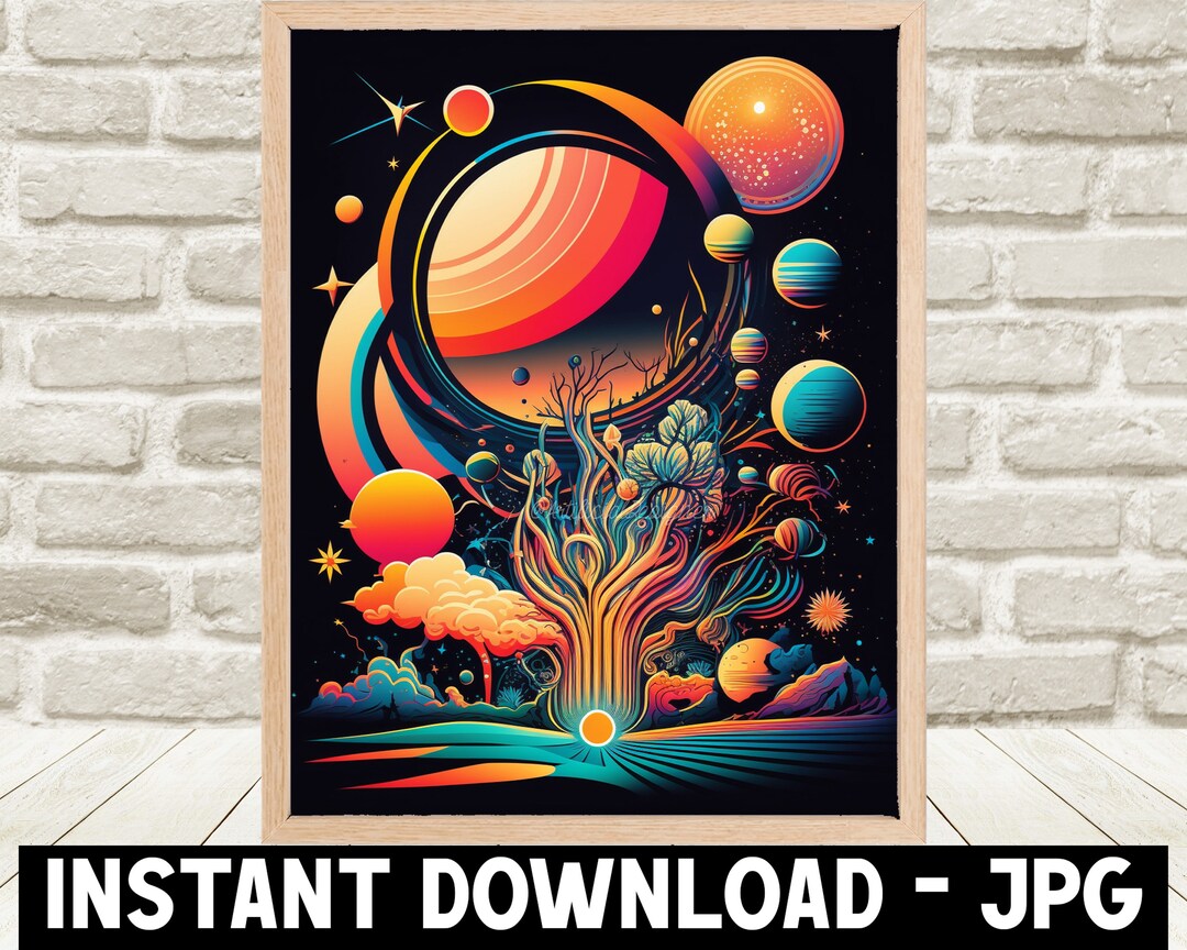 Fantasy Solar System Planets Stars Moon Alien Planet Black Space ...