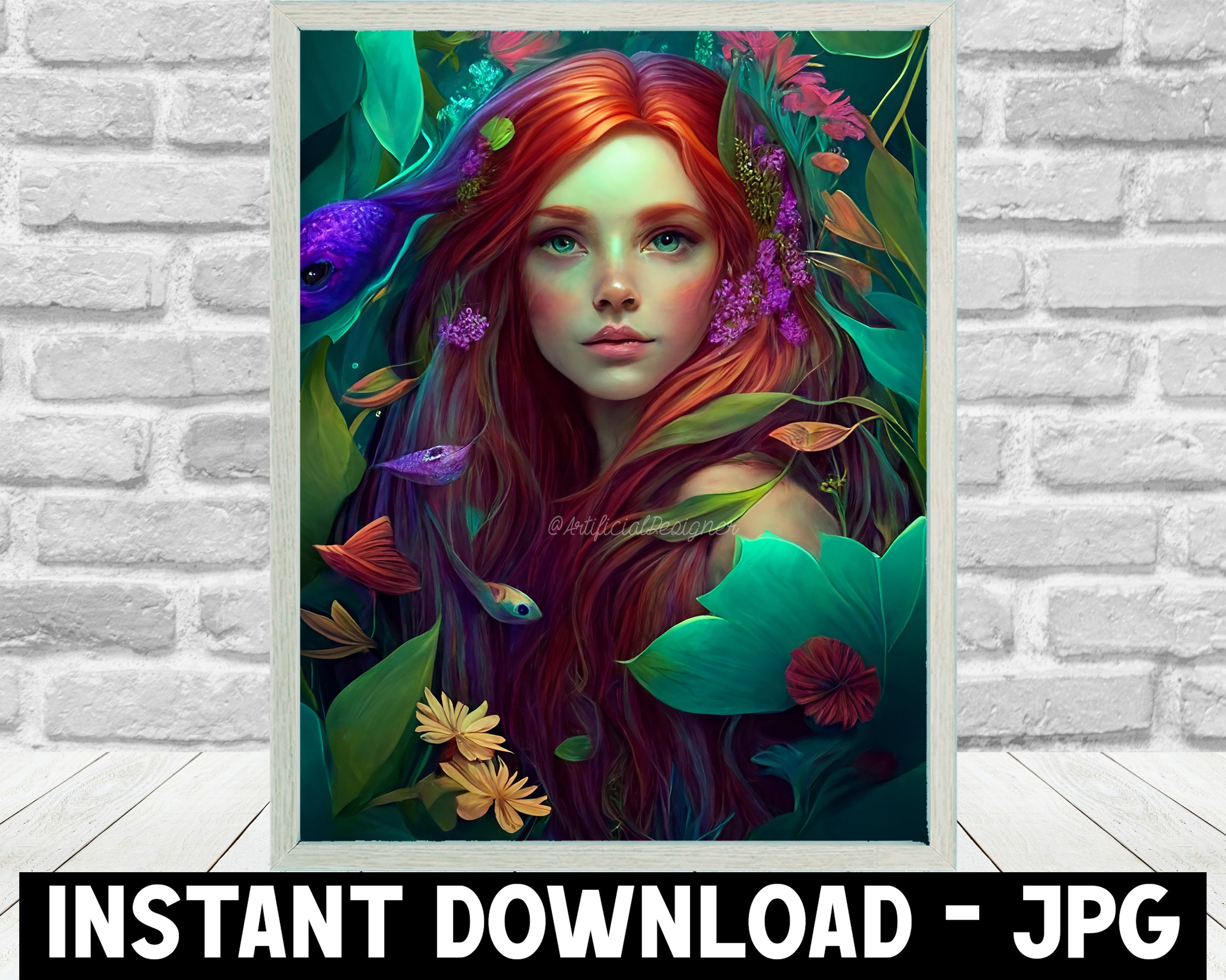 Mermaid Hair Abstract Art