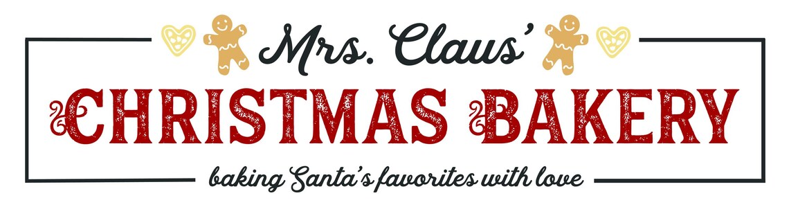 Mrs Claus Bakery SVG, PNG, DXF, Eps, Pdf - Etsy