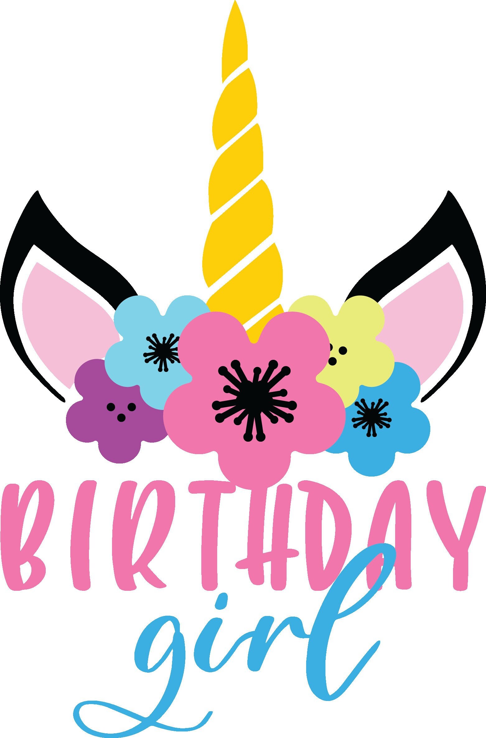 Unicorn Birthday Girl Svg, Png, Pdf, Eps, Dxf - Etsy