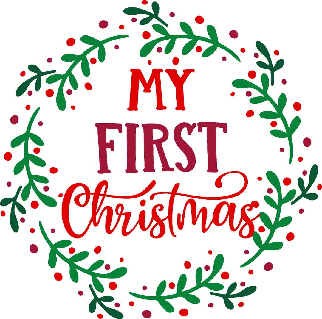 My 1st Christmas SVG, PNG, DXF - Etsy