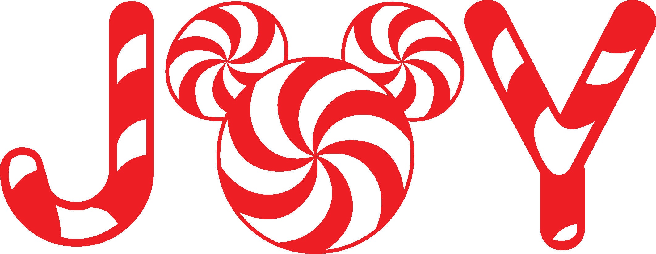 Joy Candy Cane SVG PNG DXF - Etsy