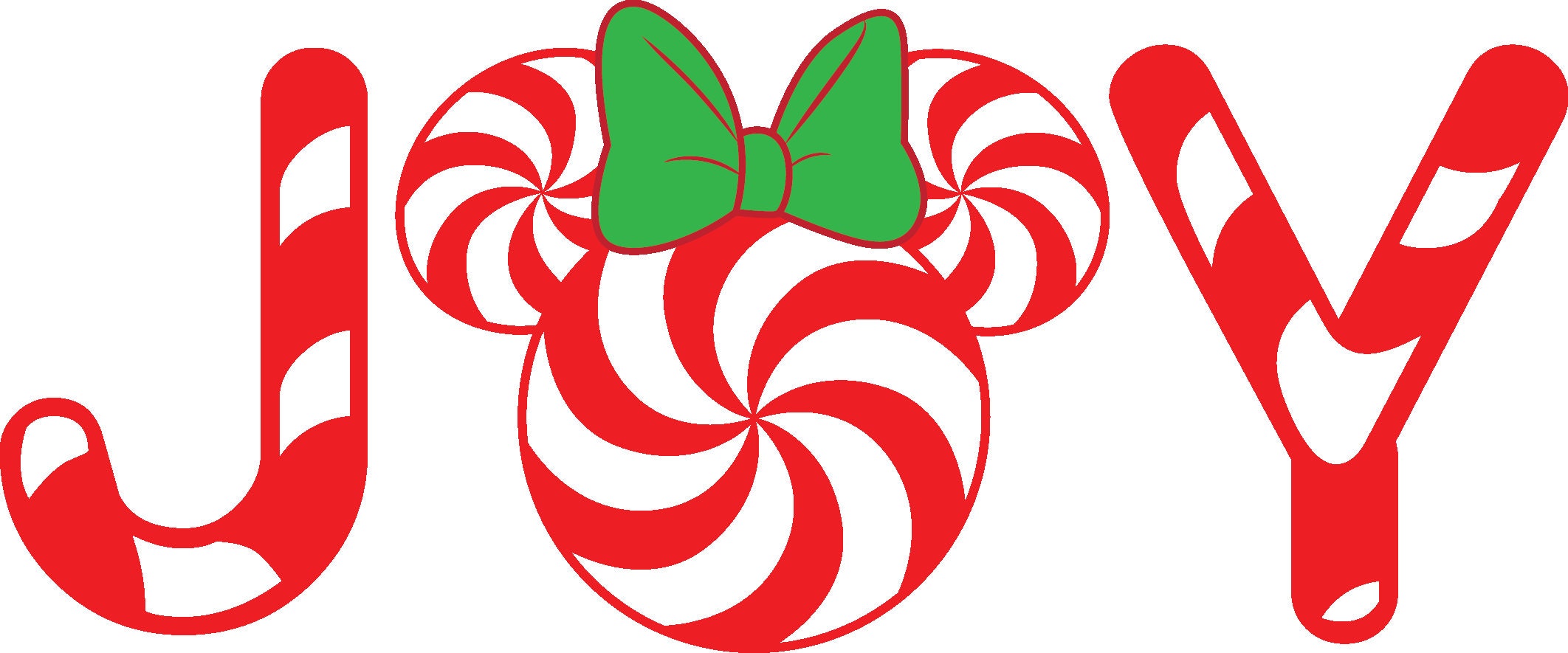 Joy Candy Cane SVG PNG DXF - Etsy