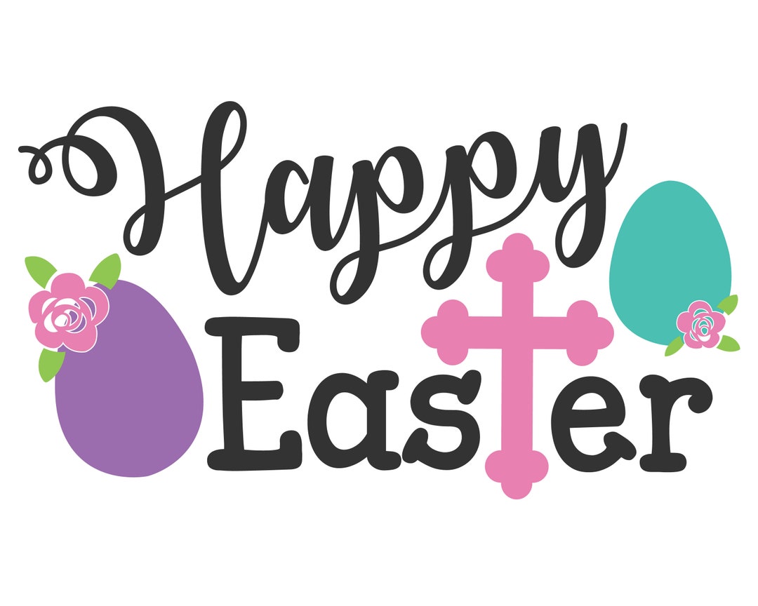 Happy Easter 2 PNG, DXF, Jpg, Eps - Etsy