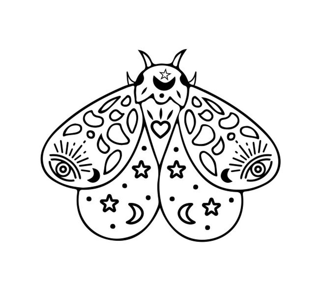 Celestial Moth Svg, Dxf, Ai, Eps, Png, Pdf - Etsy