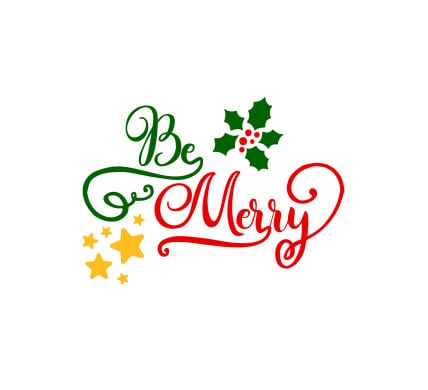 Be Merry Svg, Dxf, Ai, Eps, Png, Pdf - Etsy