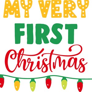 My 1st Christmas SVG, PNG, DXF - Etsy