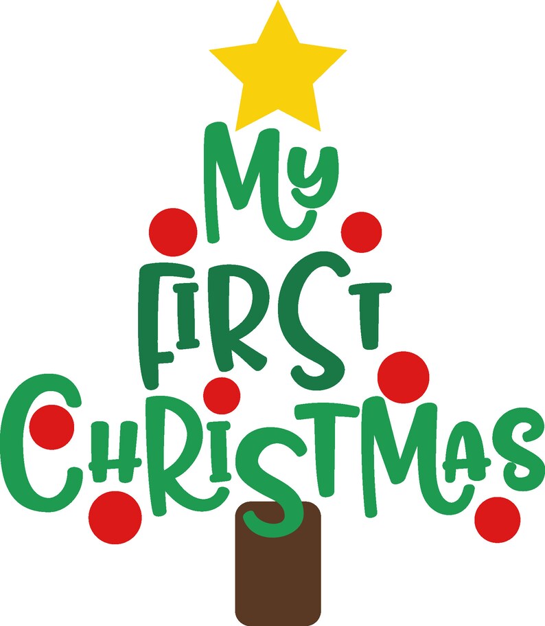 My 1st Christmas SVG, PNG, DXF - Etsy