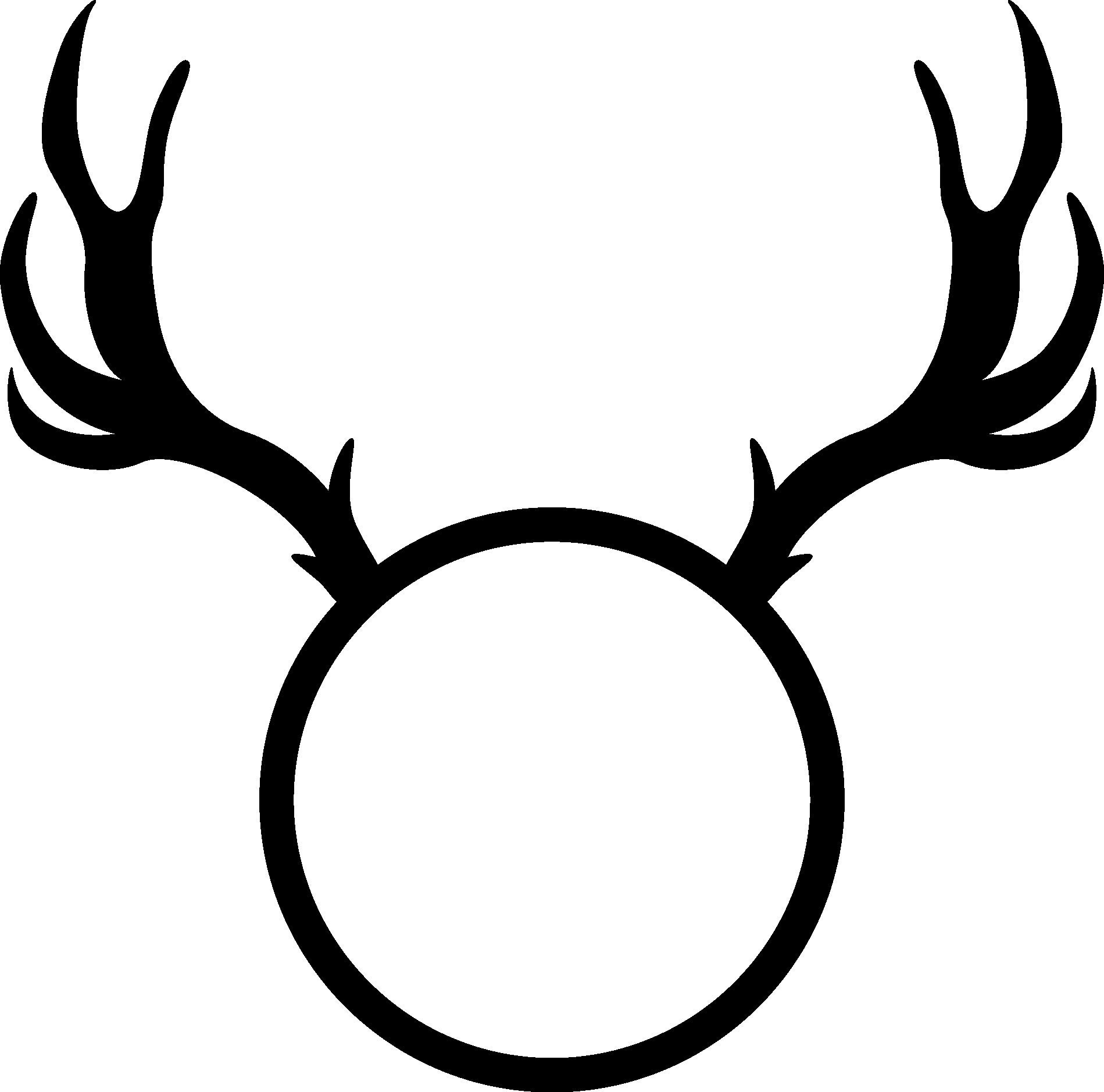 Deer Horn Monogram SVG, PNG, DXF - Etsy
