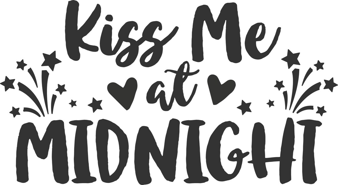Kiss Me at Midnight Simple SVG, PNG, DXF, Eps, Pdf - Etsy