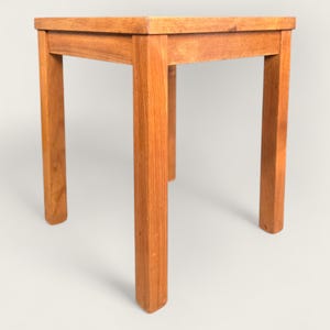 1970s Danish Teak Side Table • Hand-painted Tile Top • Disassemblable ...