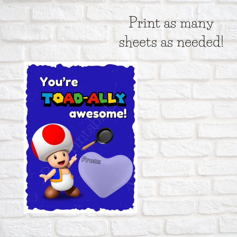 PRINTABLE Super Mario Movie Valentine's Day Cards - Etsy