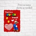PRINTABLE Super Mario Movie Valentine's Day Cards - Etsy