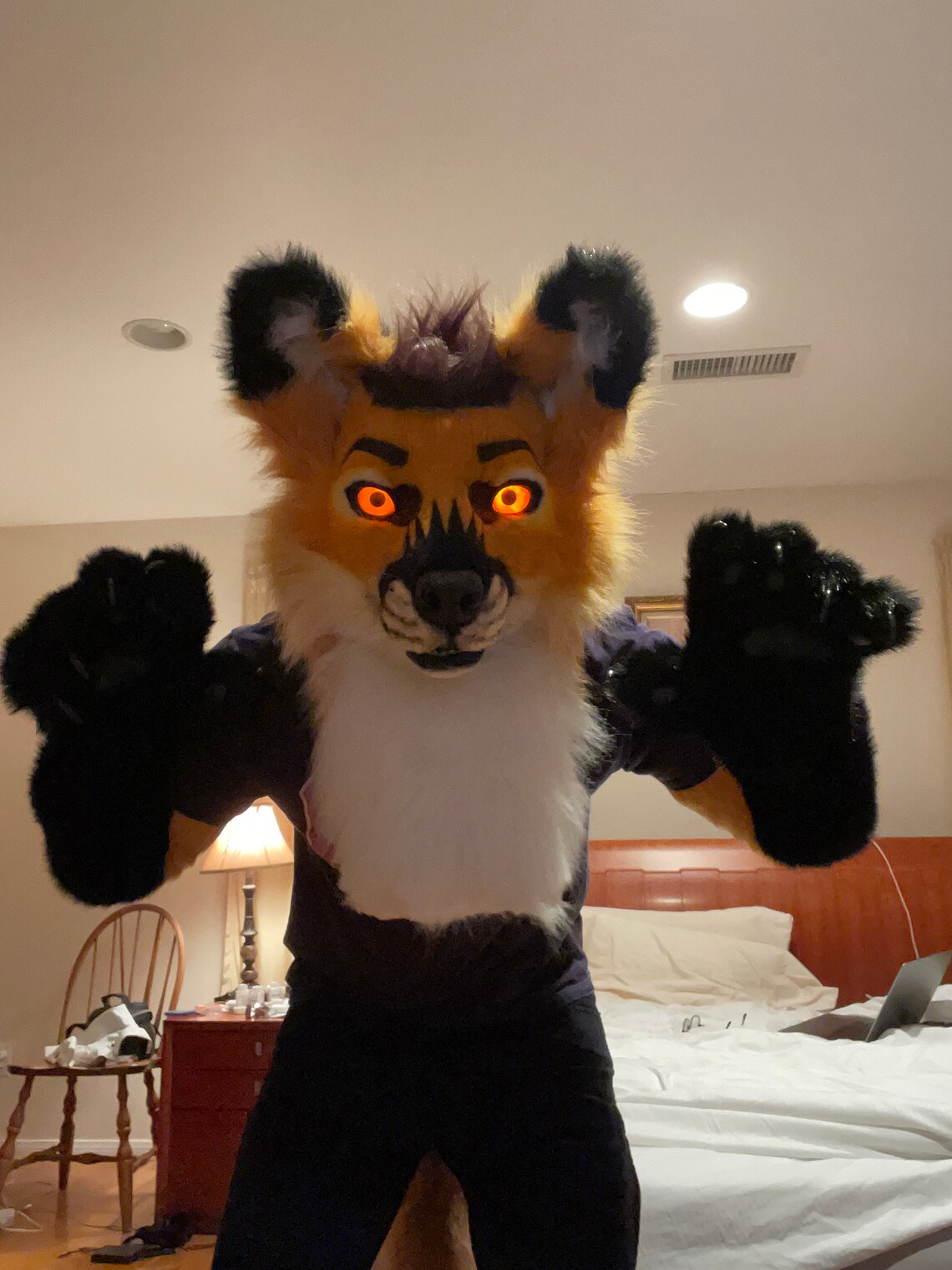 Disfraz De Mascota De Zorro Fursuit Hiperrealista Parcial Etsy España