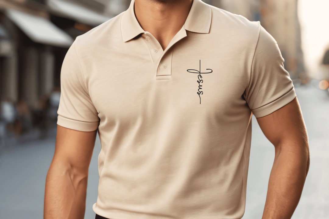 Jesus Embroidery Polo, Christian Embroidered Polo Shirt, Jesus Faith ...