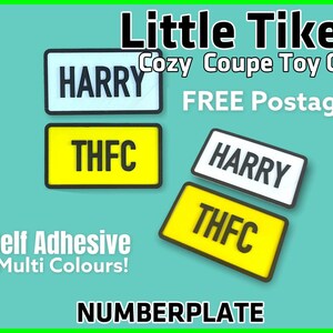 Little Tikes Cozy Coupe Toy Car Kids Ride on Car Custom Number BACK ...