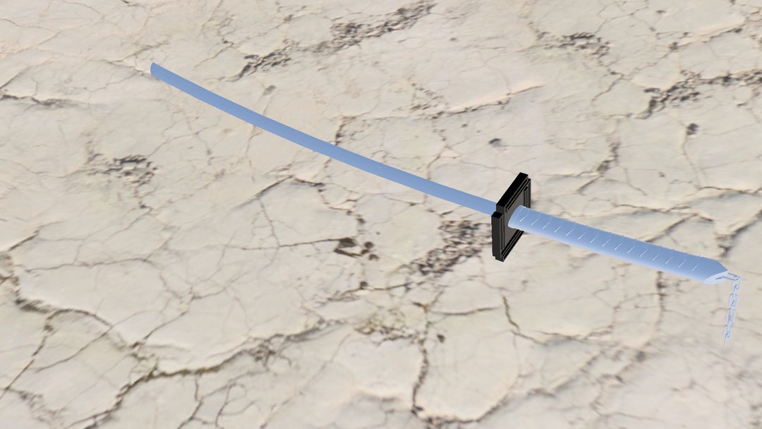 White Zangetsu Inspired Sword STL 3D Print (FAN ART) - Etsy