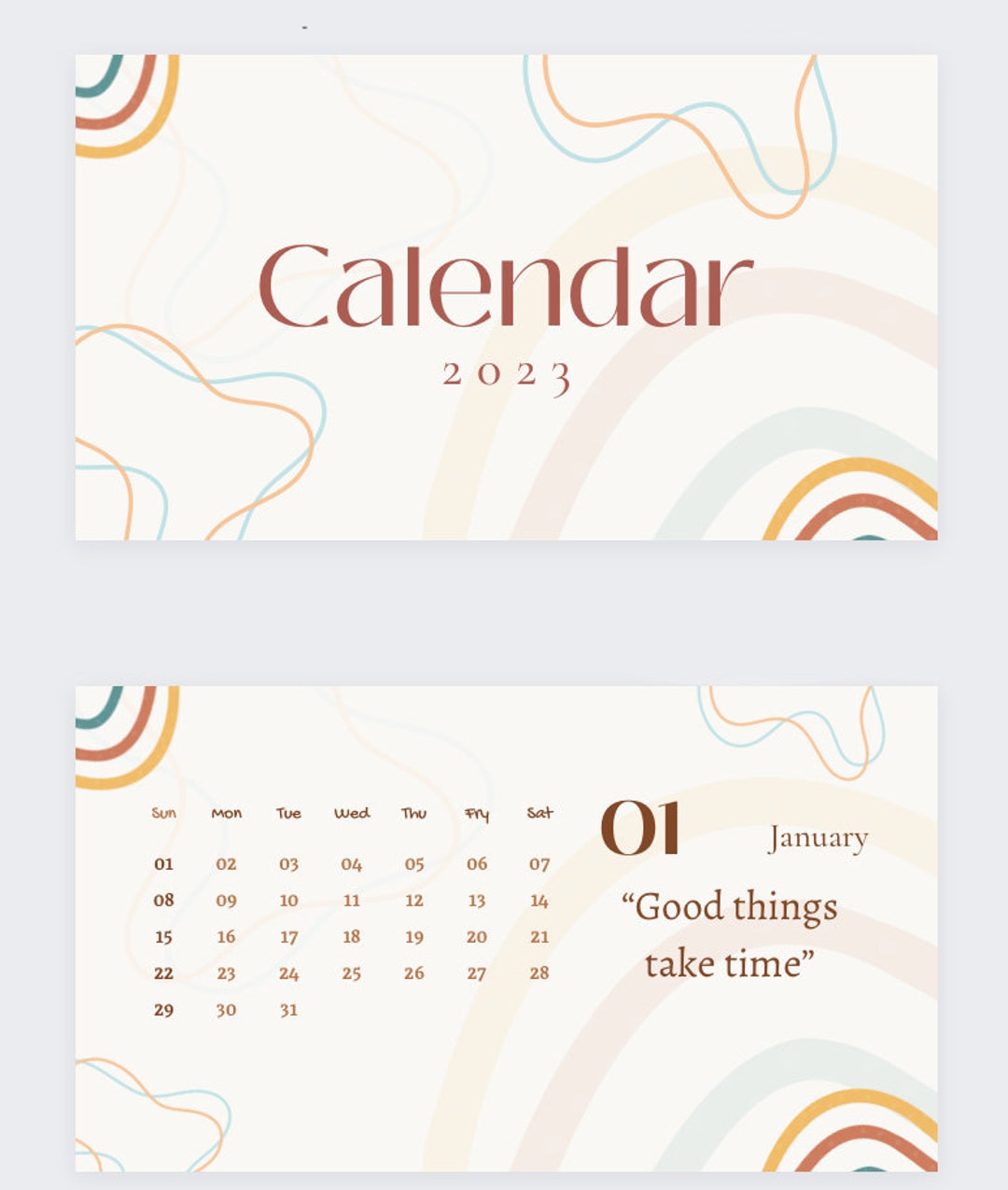 Printable Calendar With Quotes 2023 - Etsy