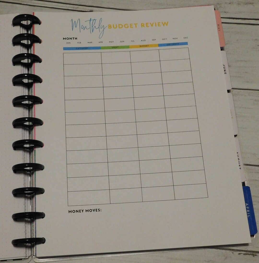 Monthly Bill Tracker Planner Printable | Happy Planner Budget Printable ...