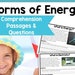 Forms of Energy Worksheet Science Reading Comprehension Passages and ...