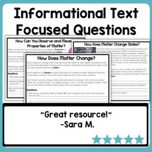 States of Matter - Reading Passages, Comprehension, and Activities - Etsy