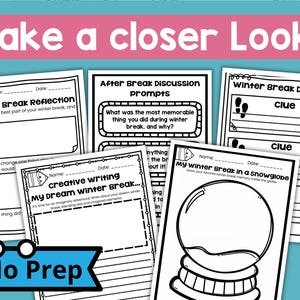 Back From Winter Break Welcome Back Activities, Snow Globe & Winter Fun ...