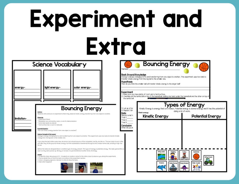 Forms of Energy Worksheet Science Reading Comprehension - Etsy