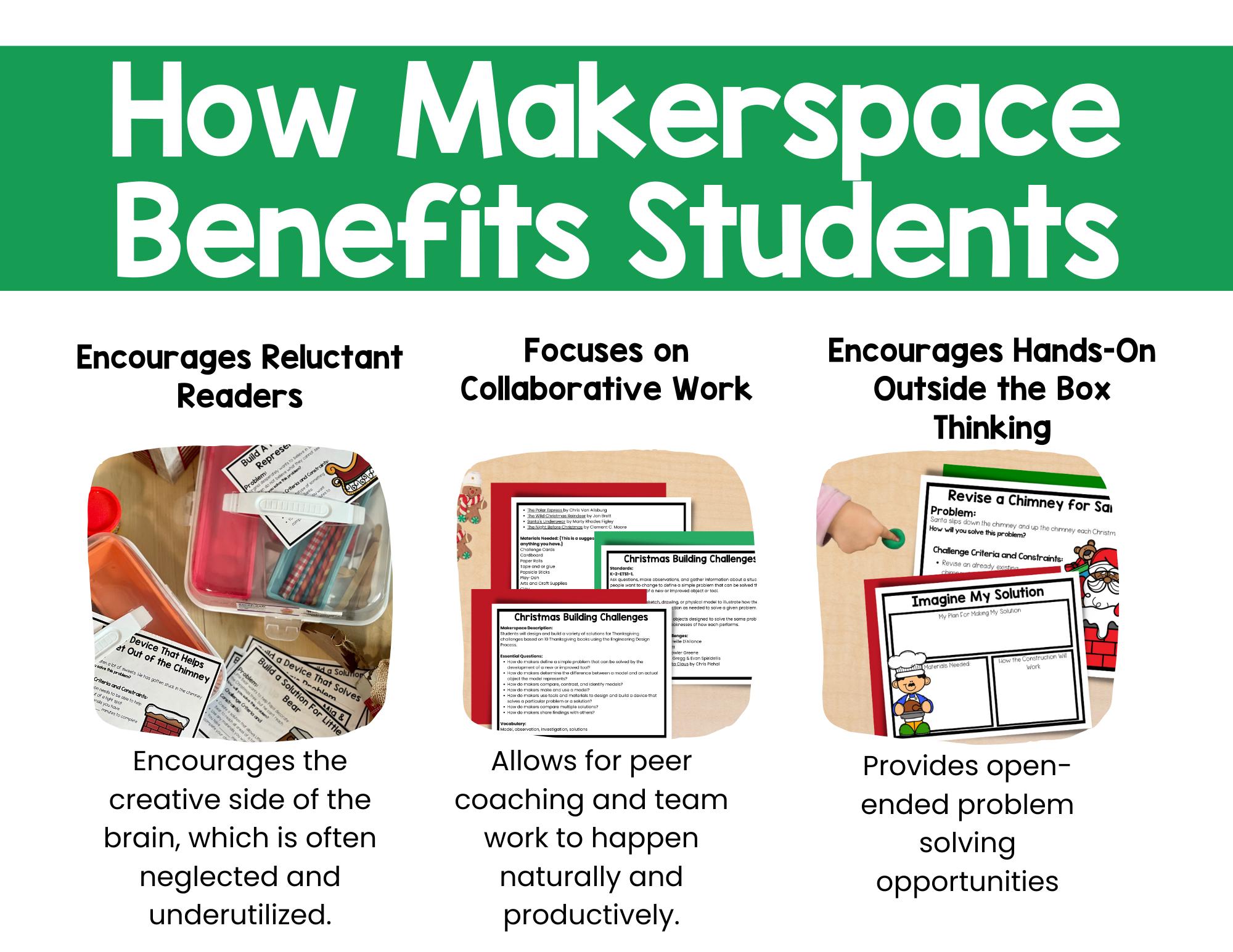 Christmas STEM Story Stations Makerspace Task Cards: Challenges and ...