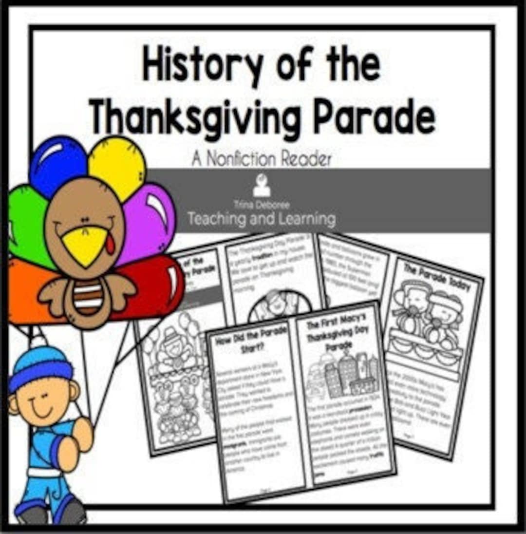 Thanksgiving Reader: the History of the Thanksgiving Day Parade - Etsy