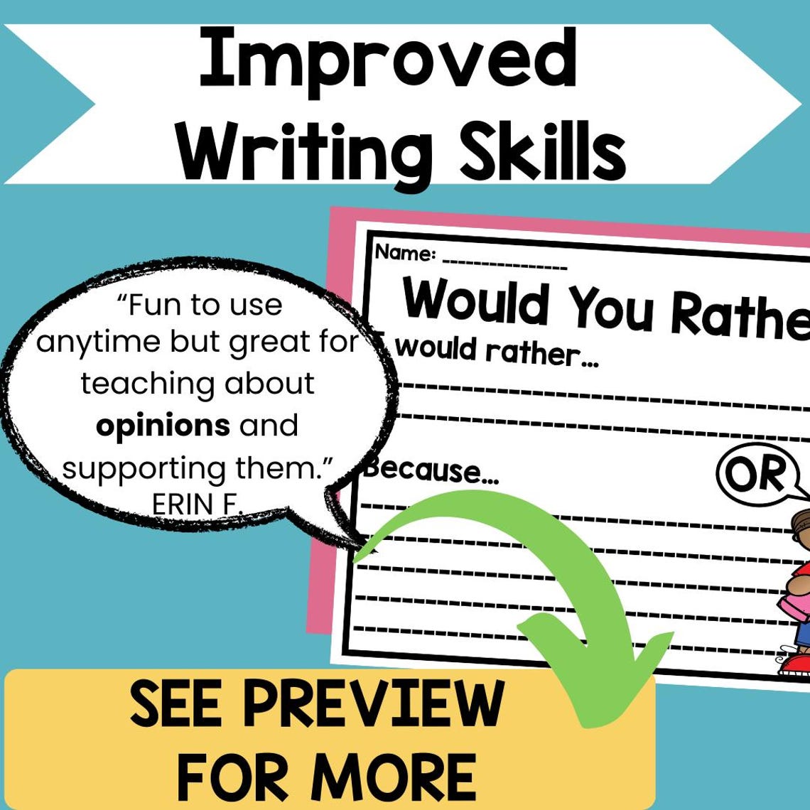 Would You Rather Questions Opinion Writing Prompts Would You Rather ...