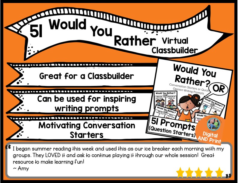 Would You Rather Questions Opinion Writing Prompts Would You Rather ...
