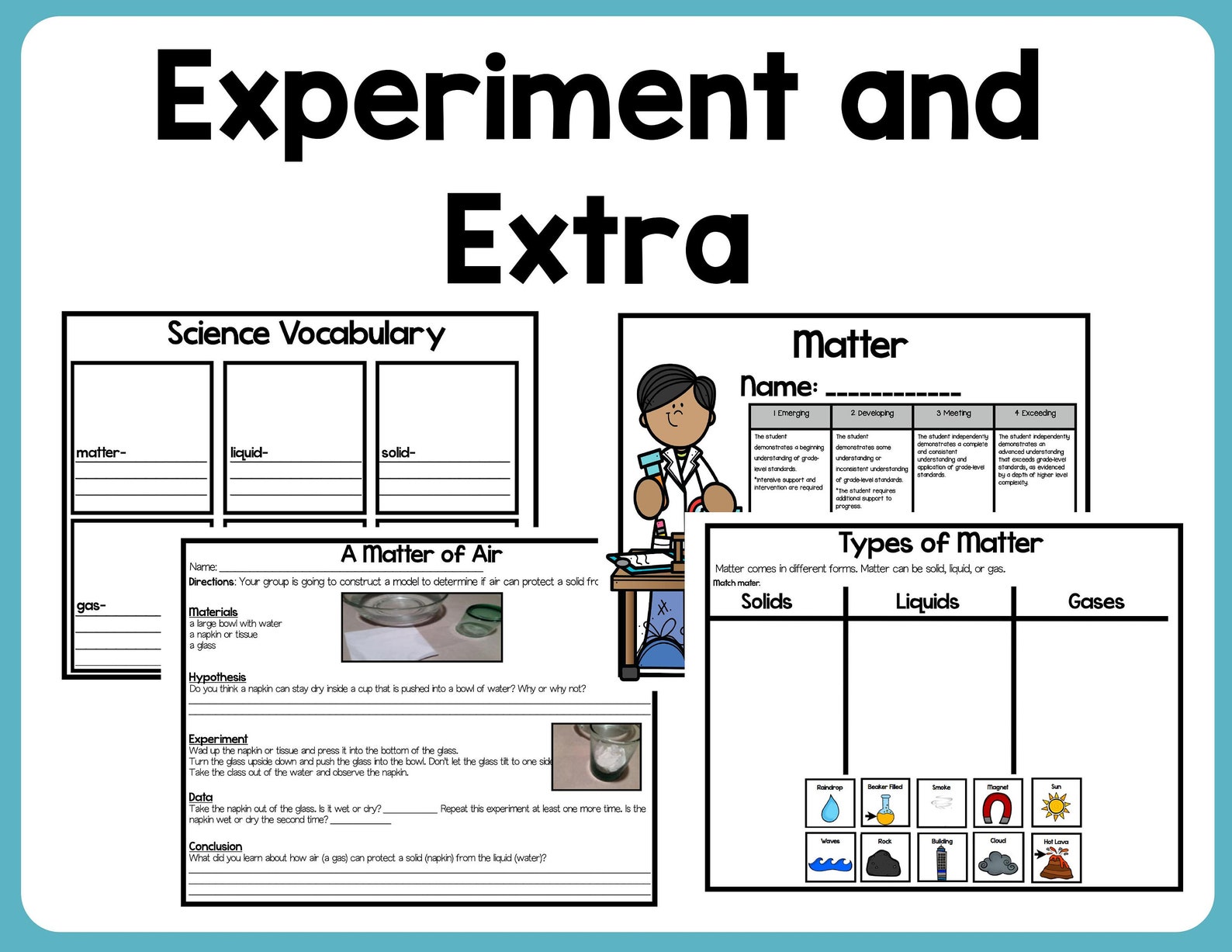 States of Matter - Reading Passages, Comprehension, and Activities - Etsy