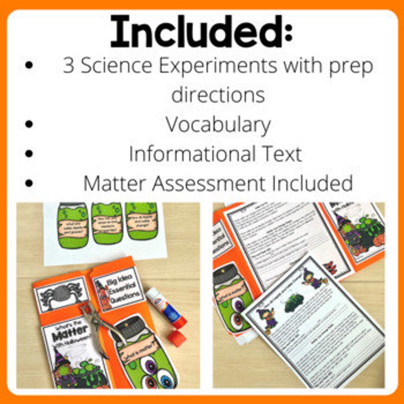 Halloween Science States of Matter Solids, Liquids and Gasses - Etsy