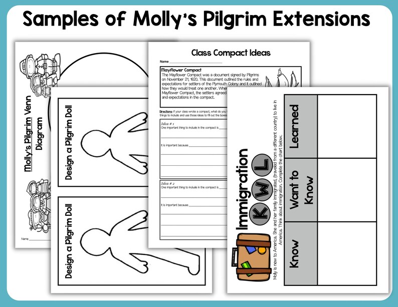 Molly's Pilgrim Thanksgiving Read Aloud & Thanksgiving Activities for ...
