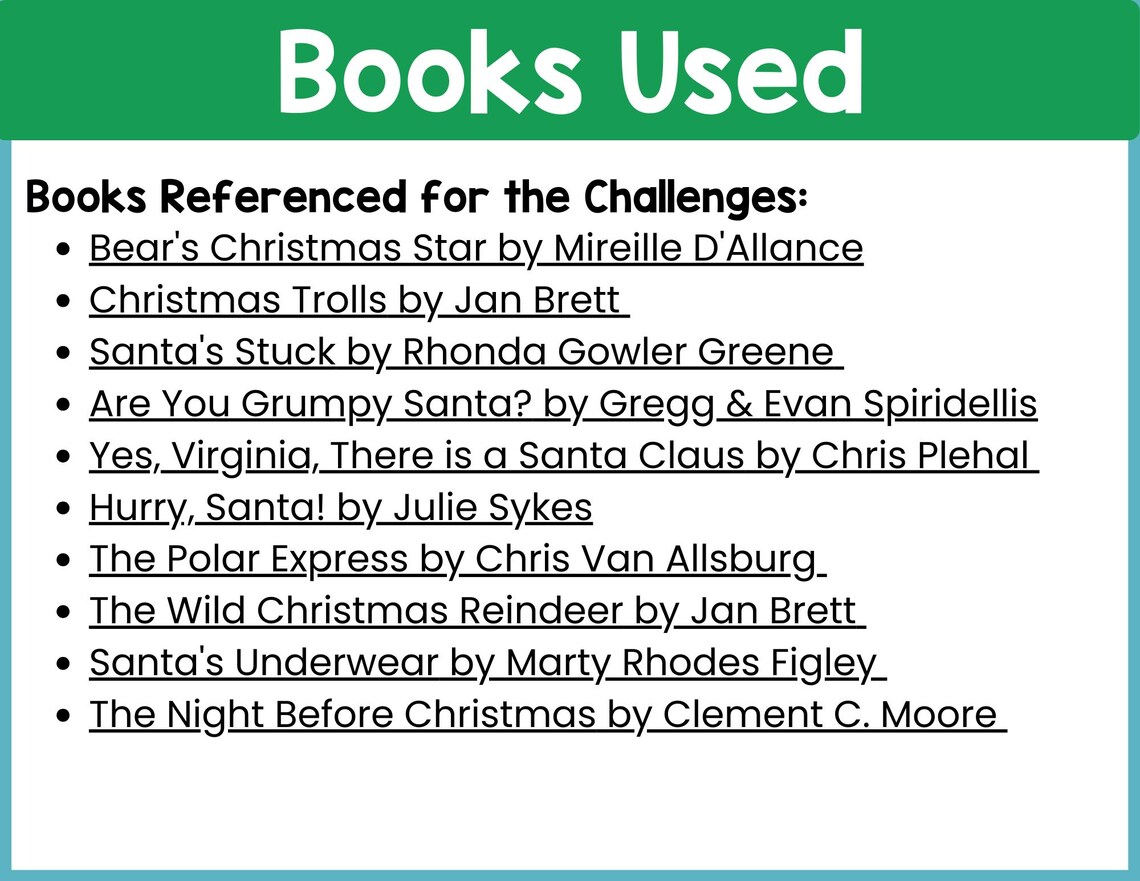 Christmas STEM Story Stations Makerspace Task Cards: Challenges and ...