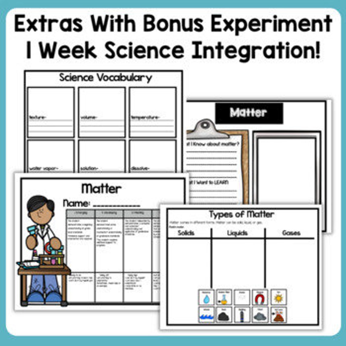 States of Matter - Reading Passages, Comprehension, and Activities - Etsy