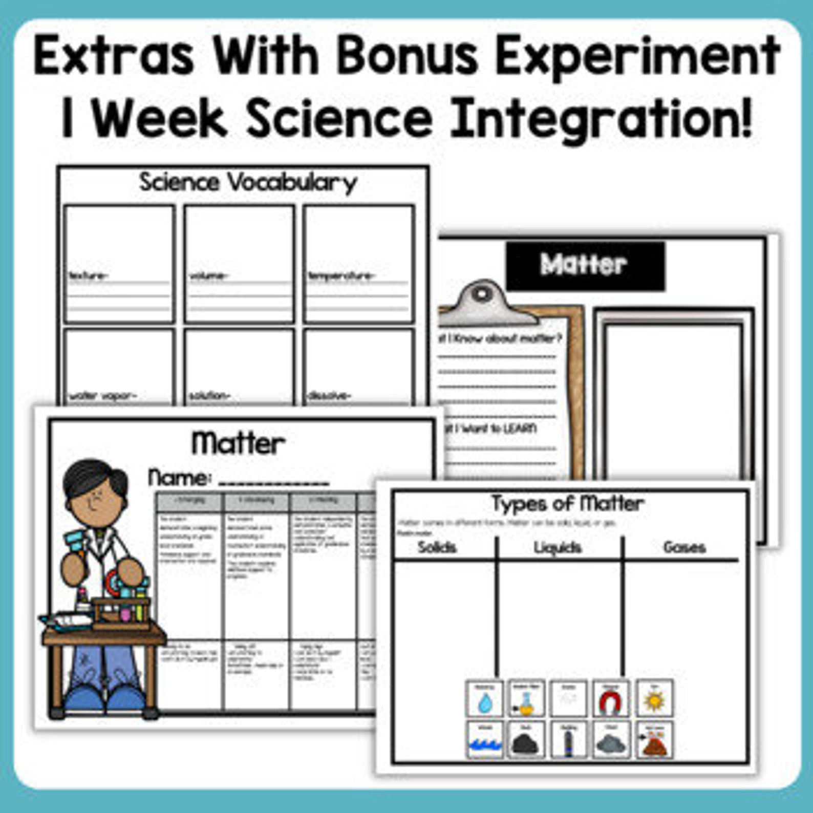 States of Matter - Reading Passages, Comprehension, and Activities - Etsy