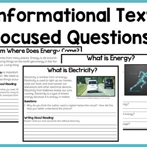 Forms of Energy Worksheet Science Reading Comprehension Passages and ...