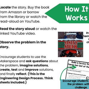 Christmas STEM Story Stations Makerspace Task Cards: Challenges and ...