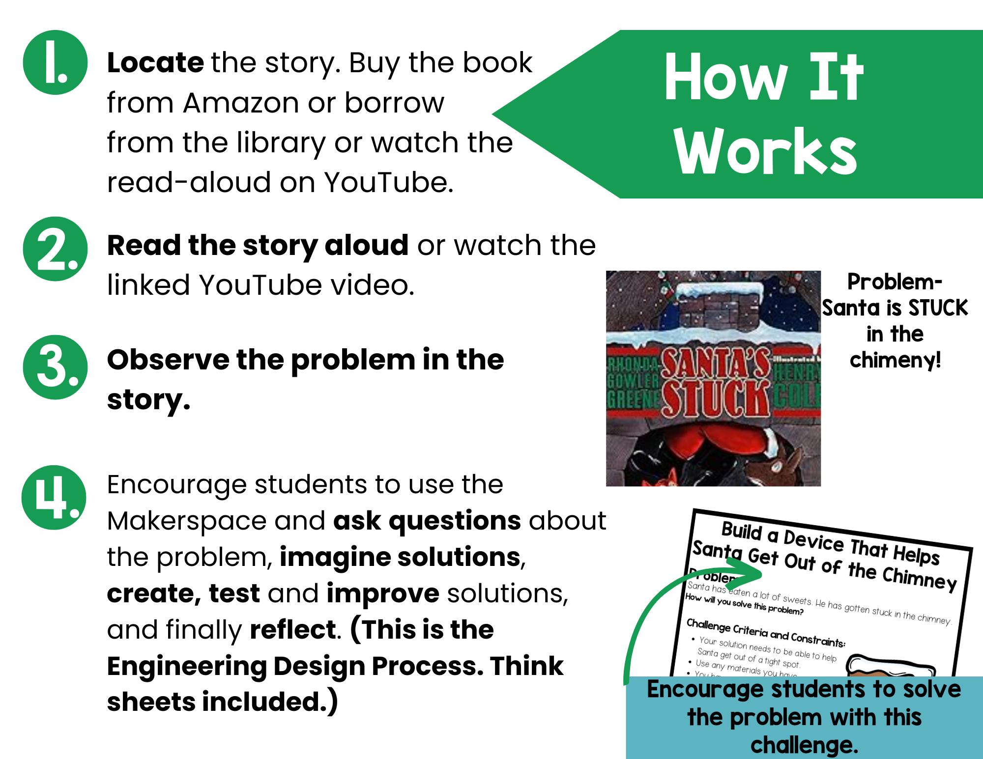 Christmas STEM Story Stations Makerspace Task Cards: Challenges and ...