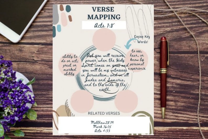 Verse Mapping Template-pdf - Etsy