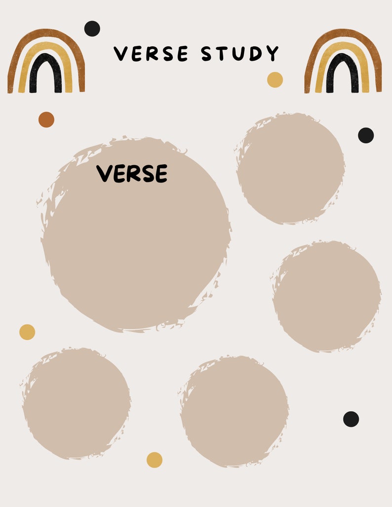 Boho Rainbow Designed Bible Chapter Study Printable - Etsy