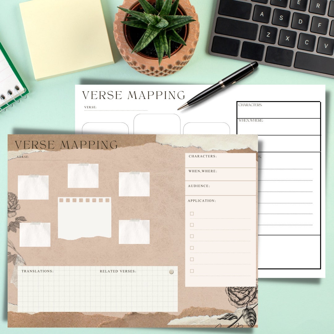 Verse Mapping, PDF Download Template, Bible Verse Mapping, Scripture ...