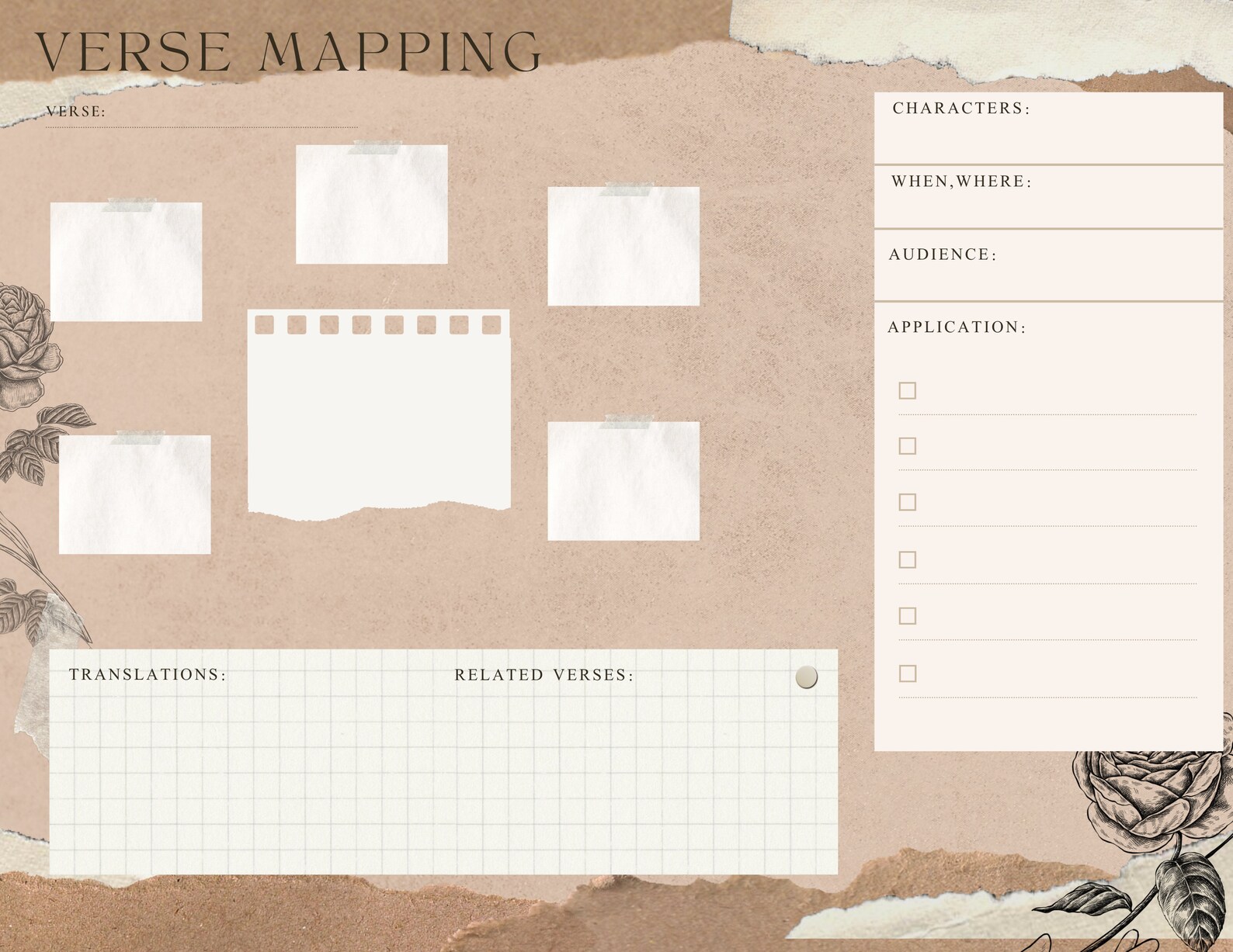 Verse Mapping, PDF Download Template, Bible Verse Mapping, Scripture ...